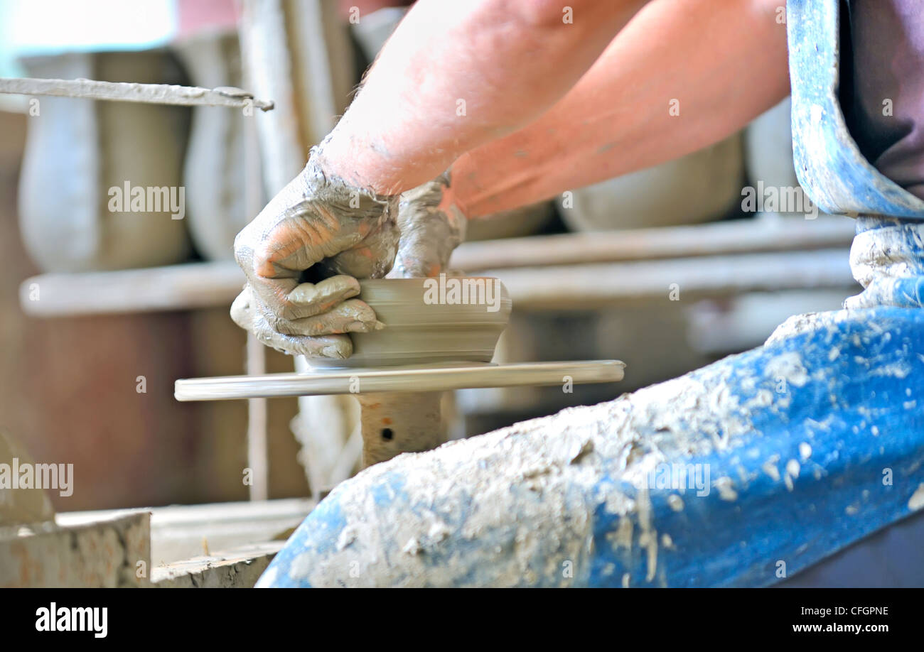 making of a ceramic vase Stock Photo - Alamy