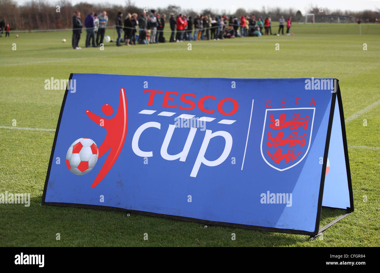 Tesco cup competition display Stock Photo - Alamy