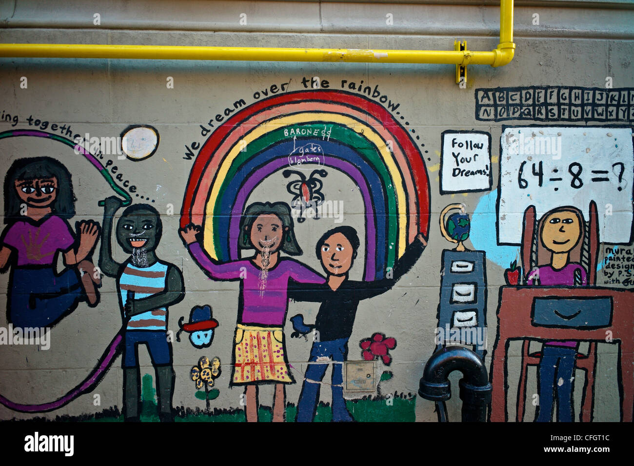 Childrens drawings on school hi-res stock photography and images - Alamy