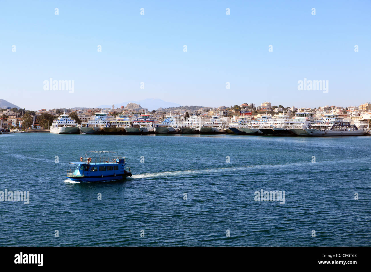 greece saronic islands salamina a view of the port of paloukia Stock ...