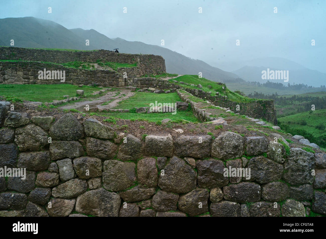 Puka Pukara or Red Fortress in Quechua Stock Photo - Alamy