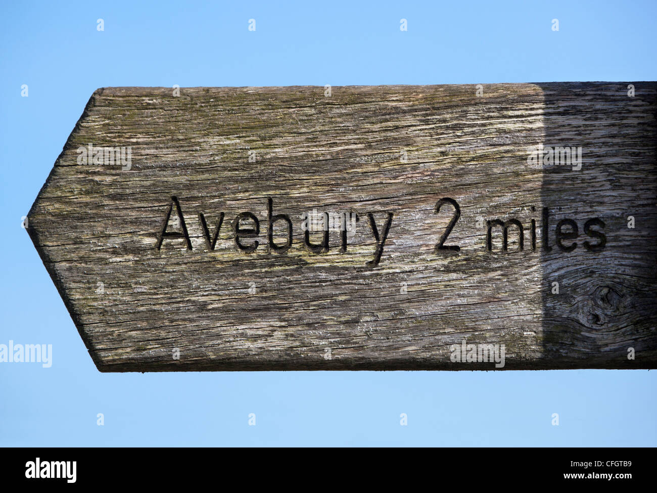 Ridgeway Signpost to Avebury Stock Photo - Alamy