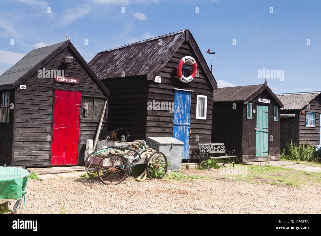 Red fishing buildings hi-res stock photography and images - Alamy