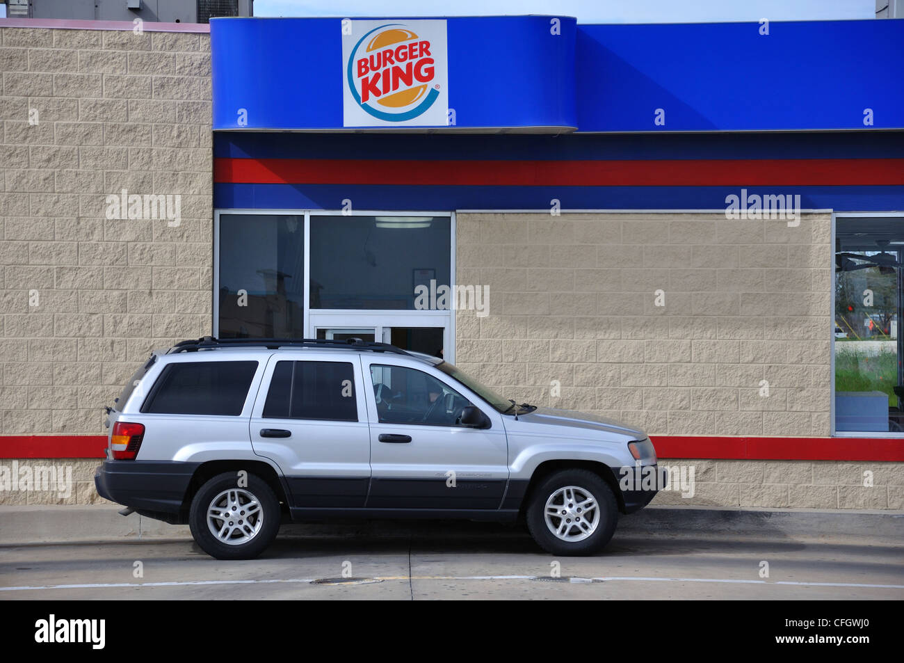 Burger Kind drive thru window, USA Stock Photo - Alamy