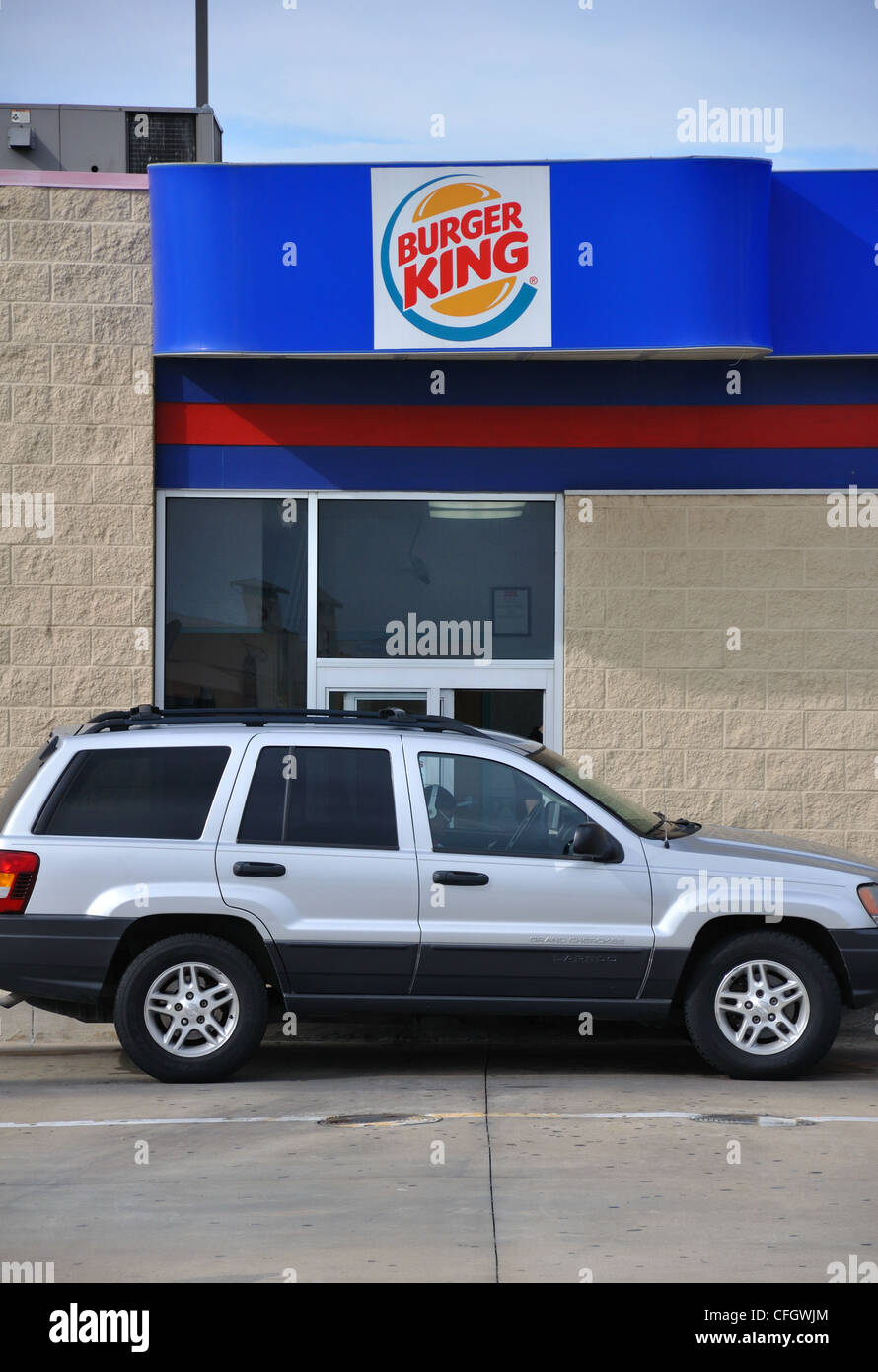 Burger Kind drive thru window, USA Stock Photo - Alamy