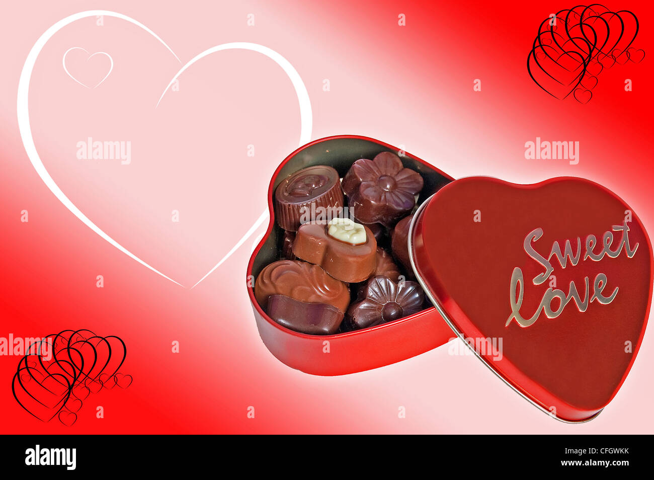 Heart-shaped flower with a note attached to the rhyme standing amidst ...