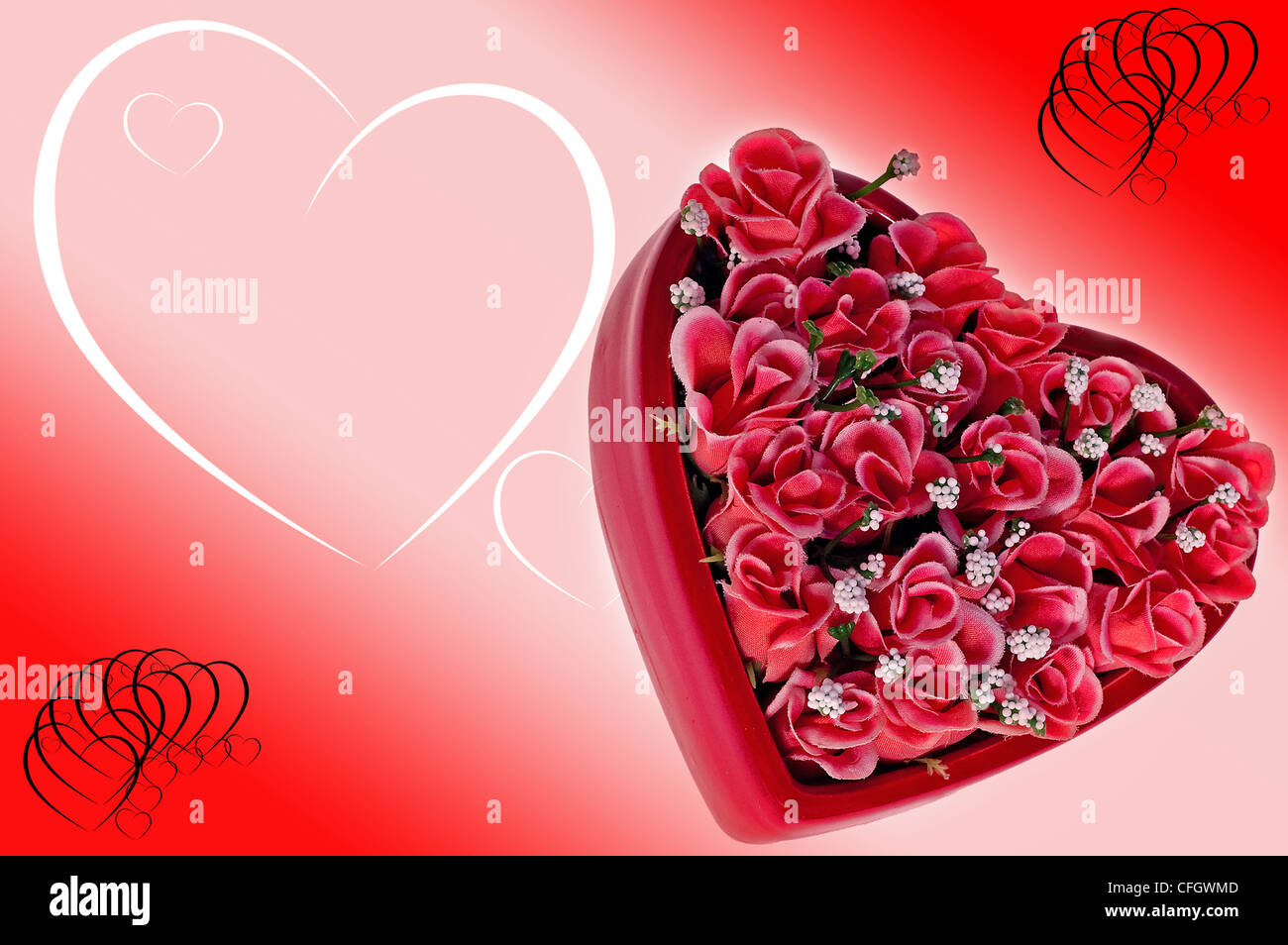 Heart shaped flower bouquet hi-res stock photography and images - Alamy