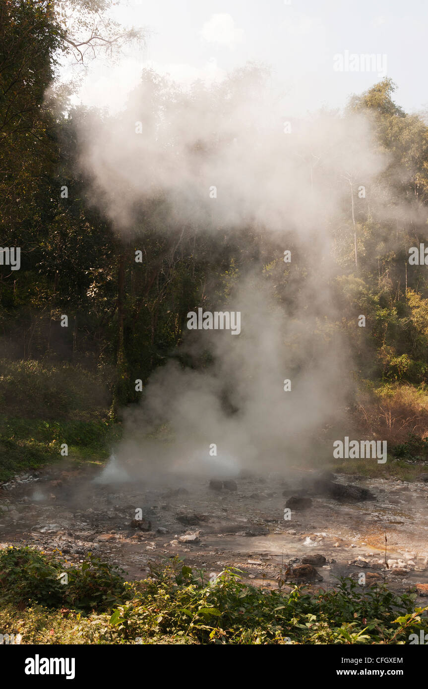Elk208-4255v Thailand, Huai Nam Dang National Park, Pong Dueat hot ...