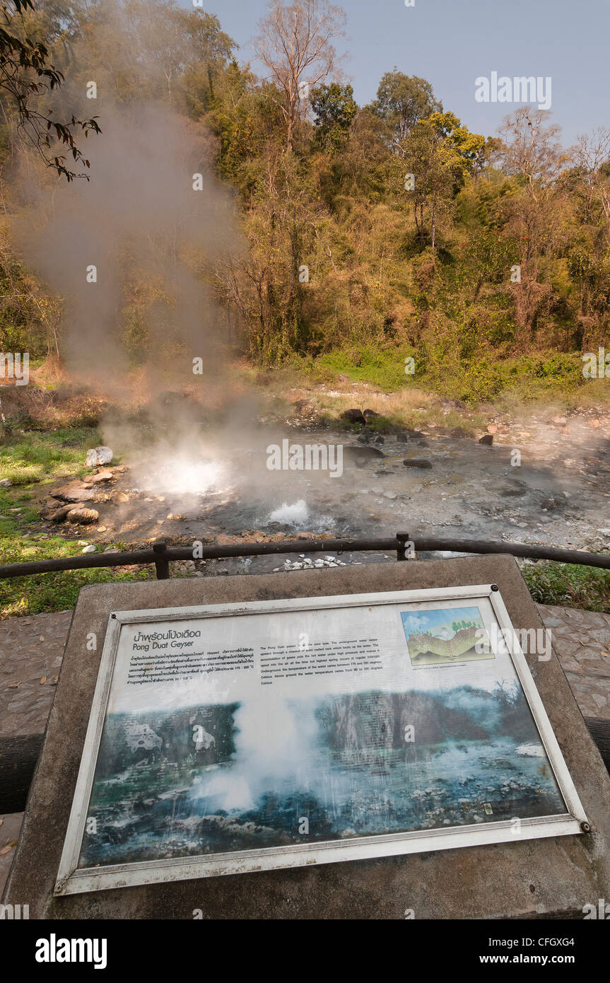 Elk208-4256v Thailand, Huai Nam Dang National Park, Pong Dueat hot ...