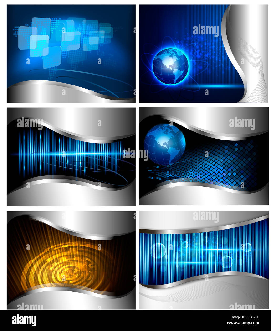 Collection of abstract technology and business backgrounds Stock Photo ...