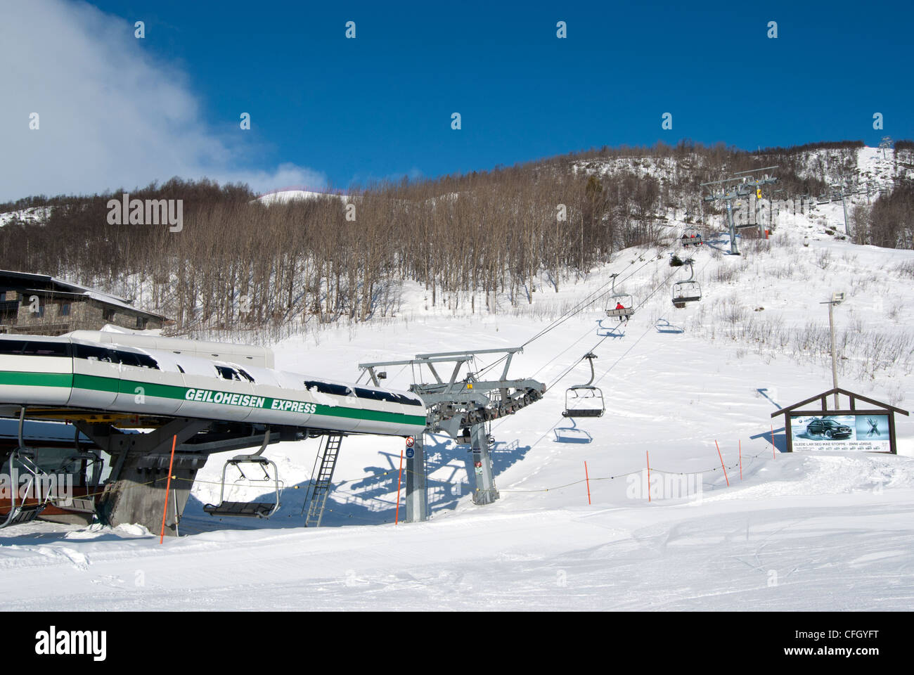 Geiloheisen ski lift, Geilo, Norway Stock Photo - Alamy