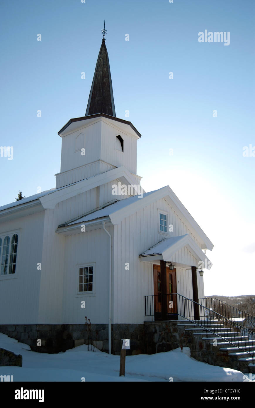 Geilo kyrkje (church), Norway Stock Photo - Alamy