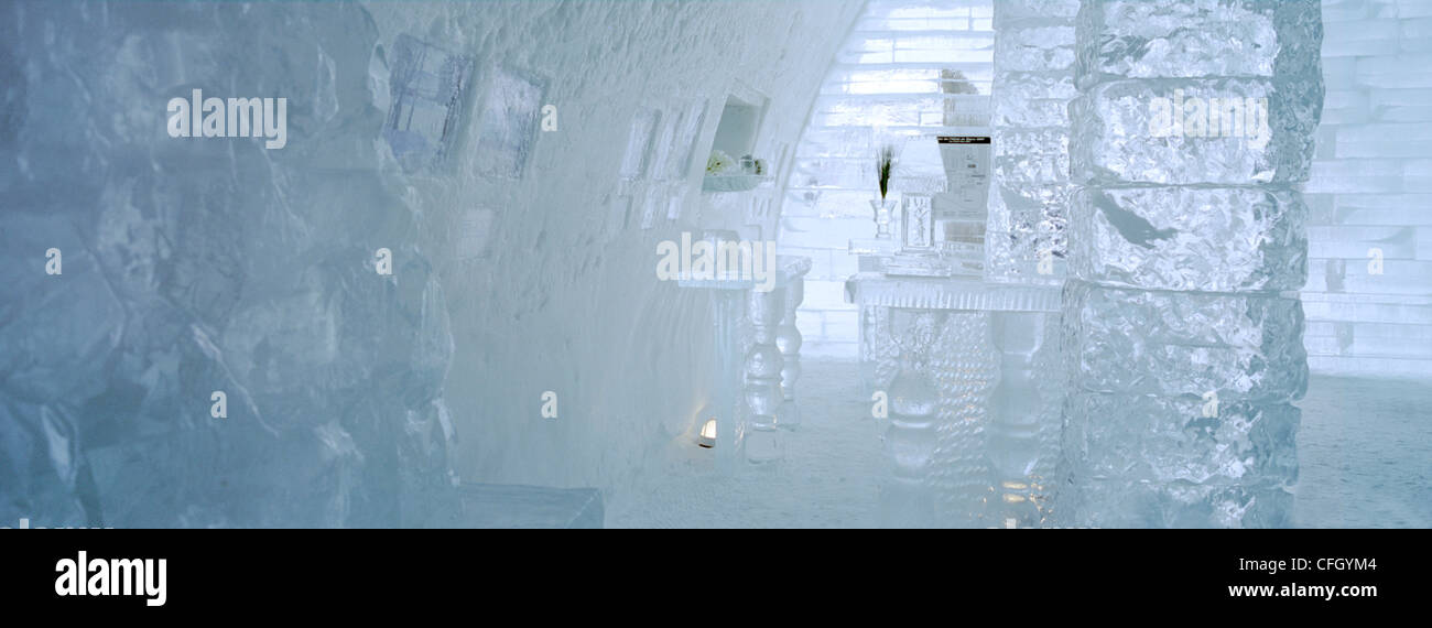 Interior of Ice Hotel, Quebec City, Quebec Stock Photo - Alamy