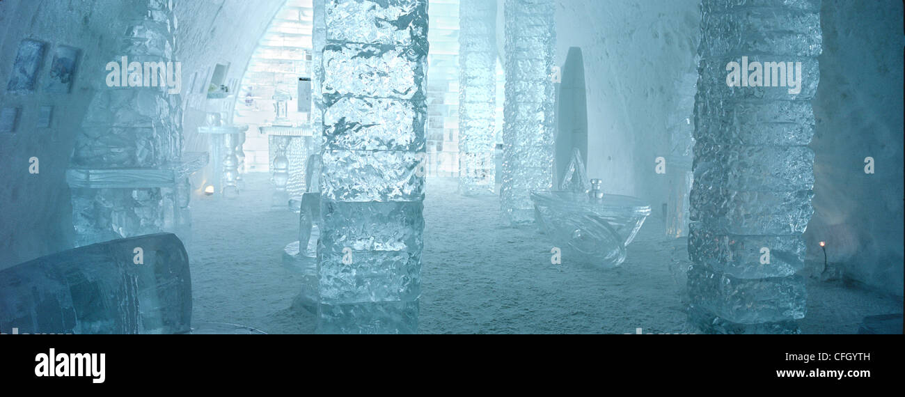 Interior of Ice Hotel, Quebec City, Quebec Stock Photo - Alamy