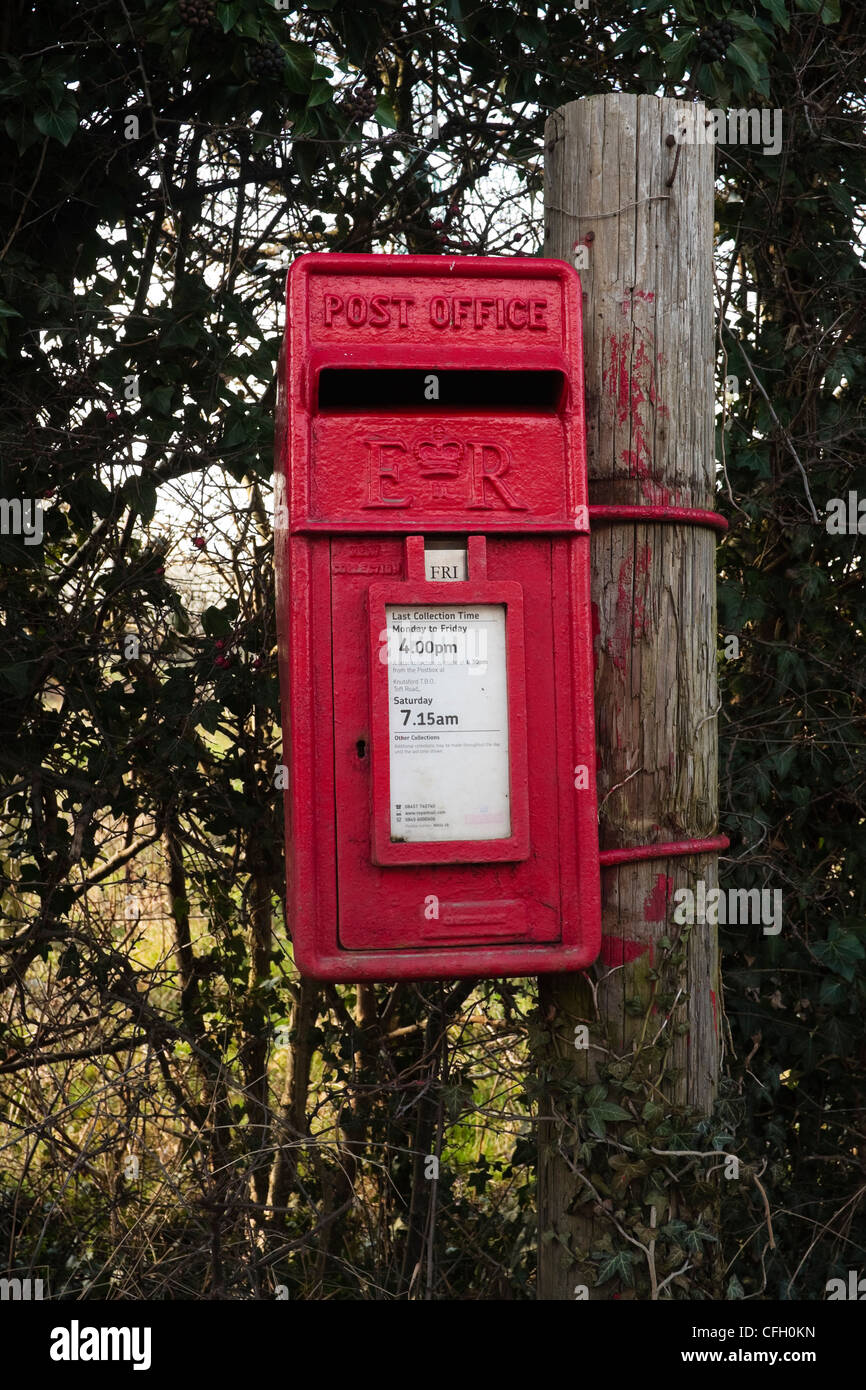 A square Royal Mail post box Stock Photo - Alamy