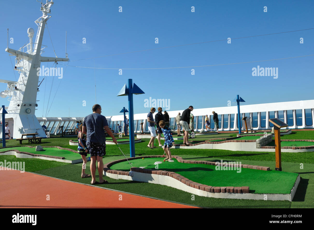 Cruise ship miniature golf Stock Photo - Alamy