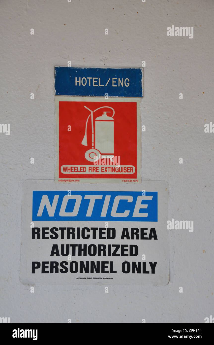 Fire station on cruise ship Stock Photo - Alamy