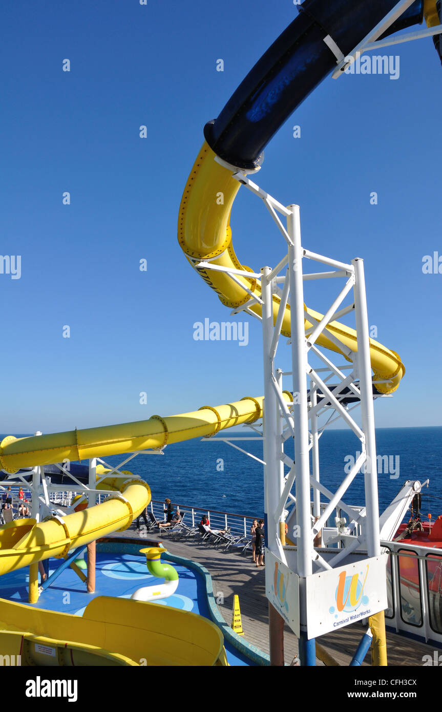 Water slide on cruise ship Stock Photo - Alamy