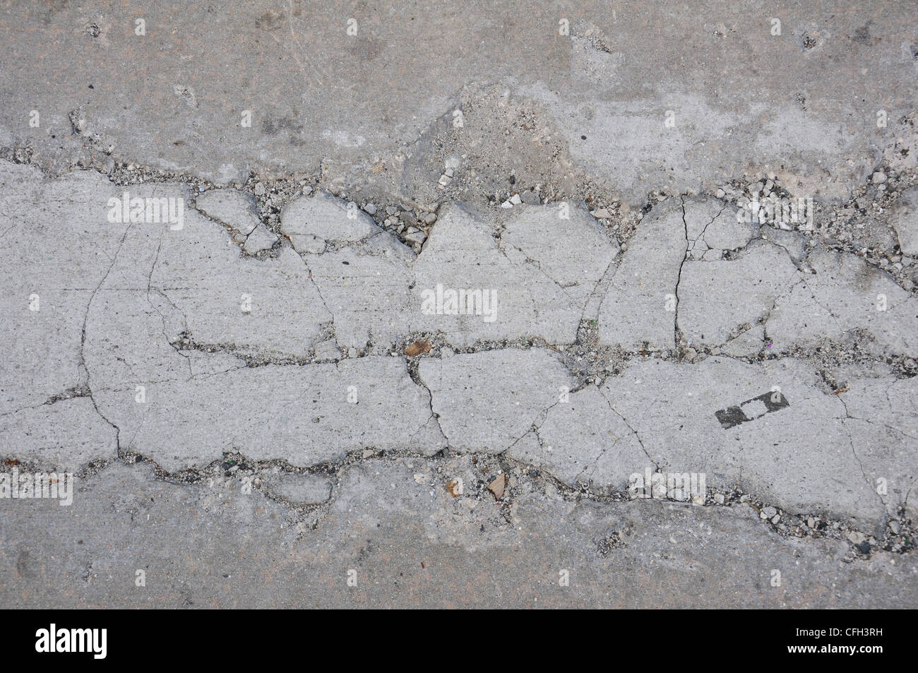 Road pothole filled with cement Stock Photo - Alamy