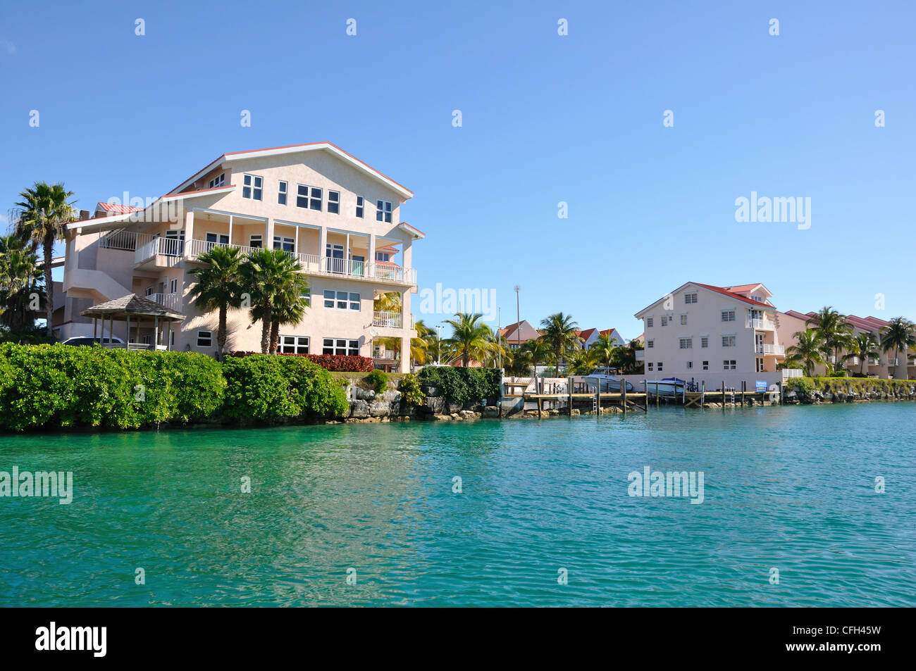 Bell Channel Club & Marina condos, Lucaya beach, Bahamas Stock Photo ...