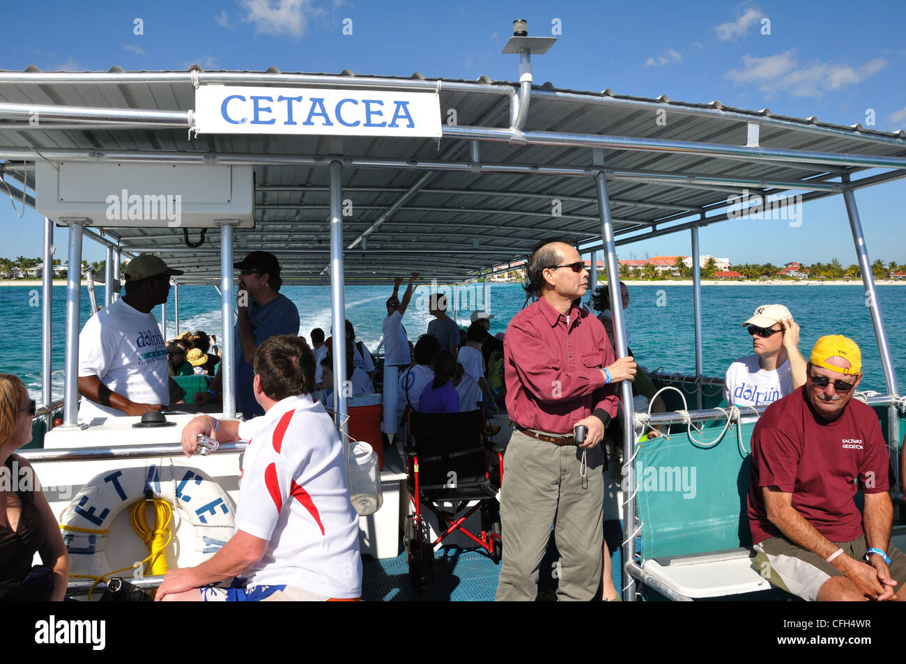 Boat excursion in Bahamas Stock Photo - Alamy