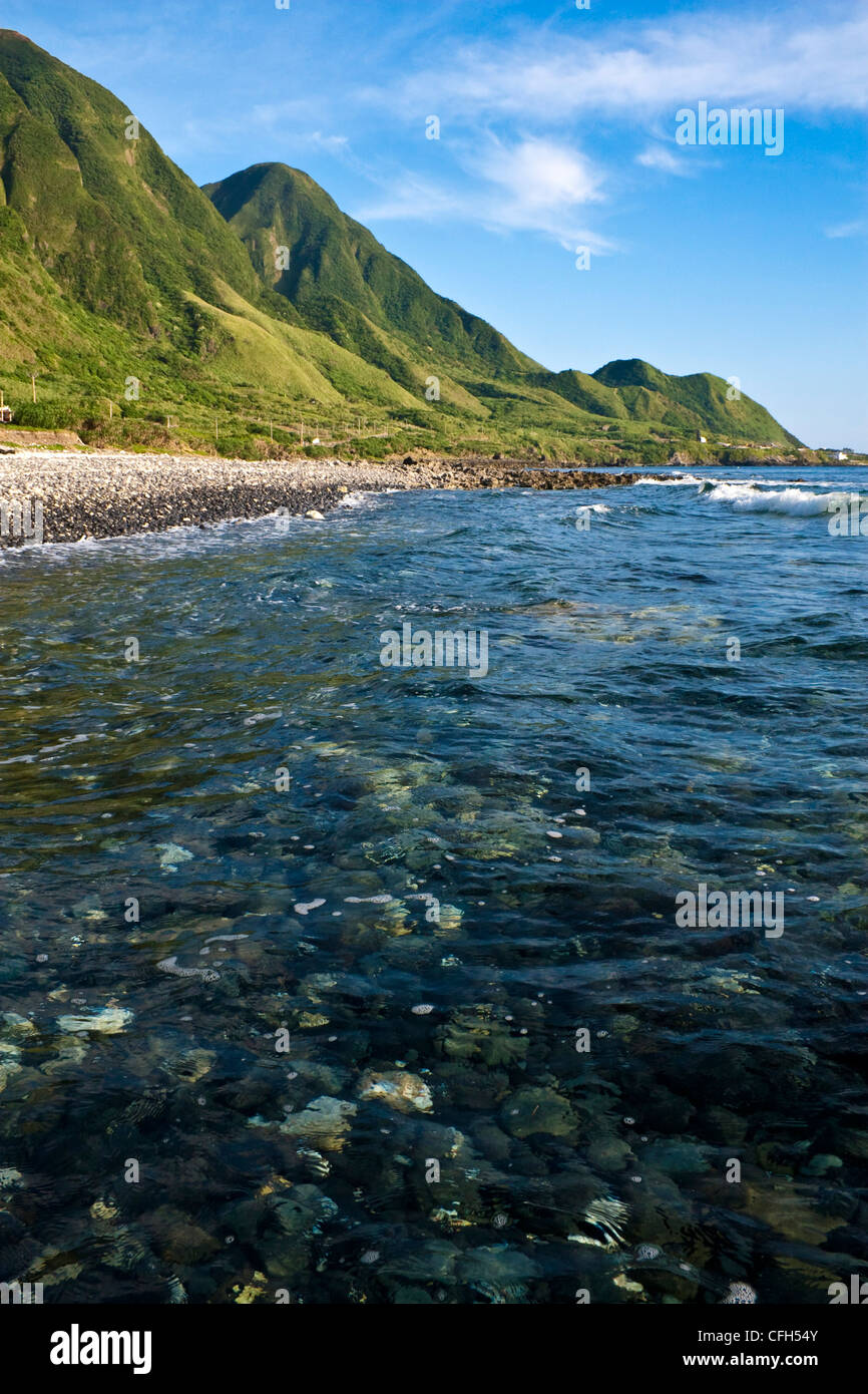 View of the dramatic coastal landscape of Lanyu (Orchid Island), Taiwan ...
