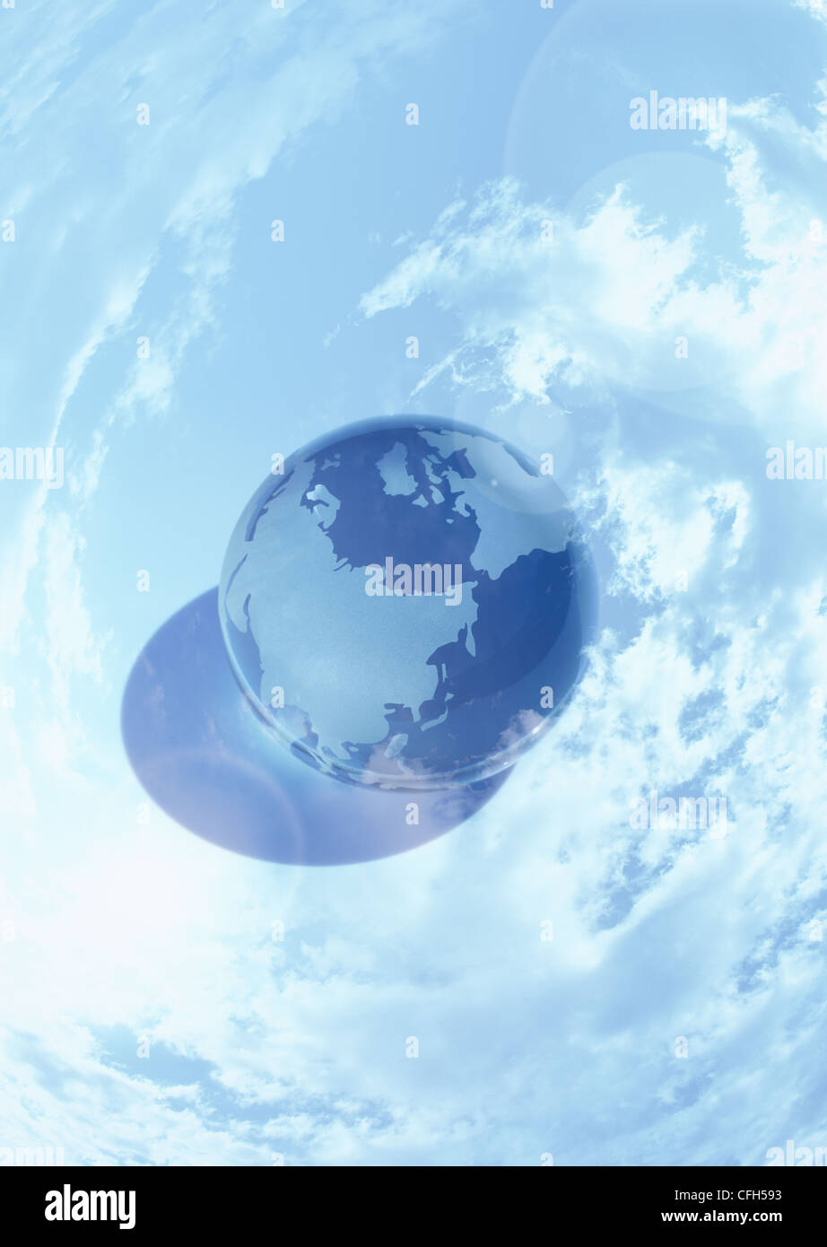 Earth and blue sky Stock Photo - Alamy