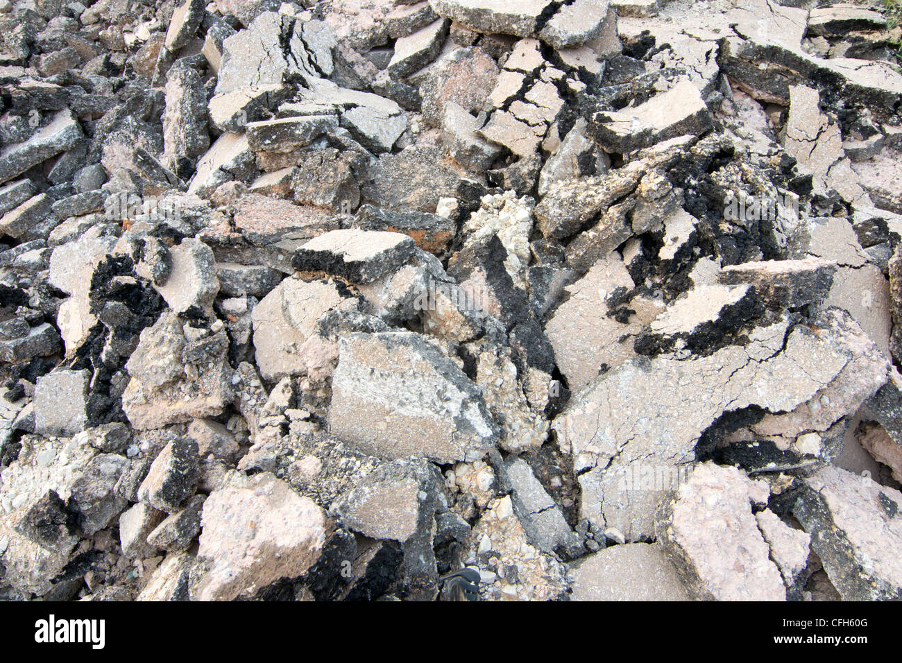 Asphalt demolition debris from the road Stock Photo - Alamy