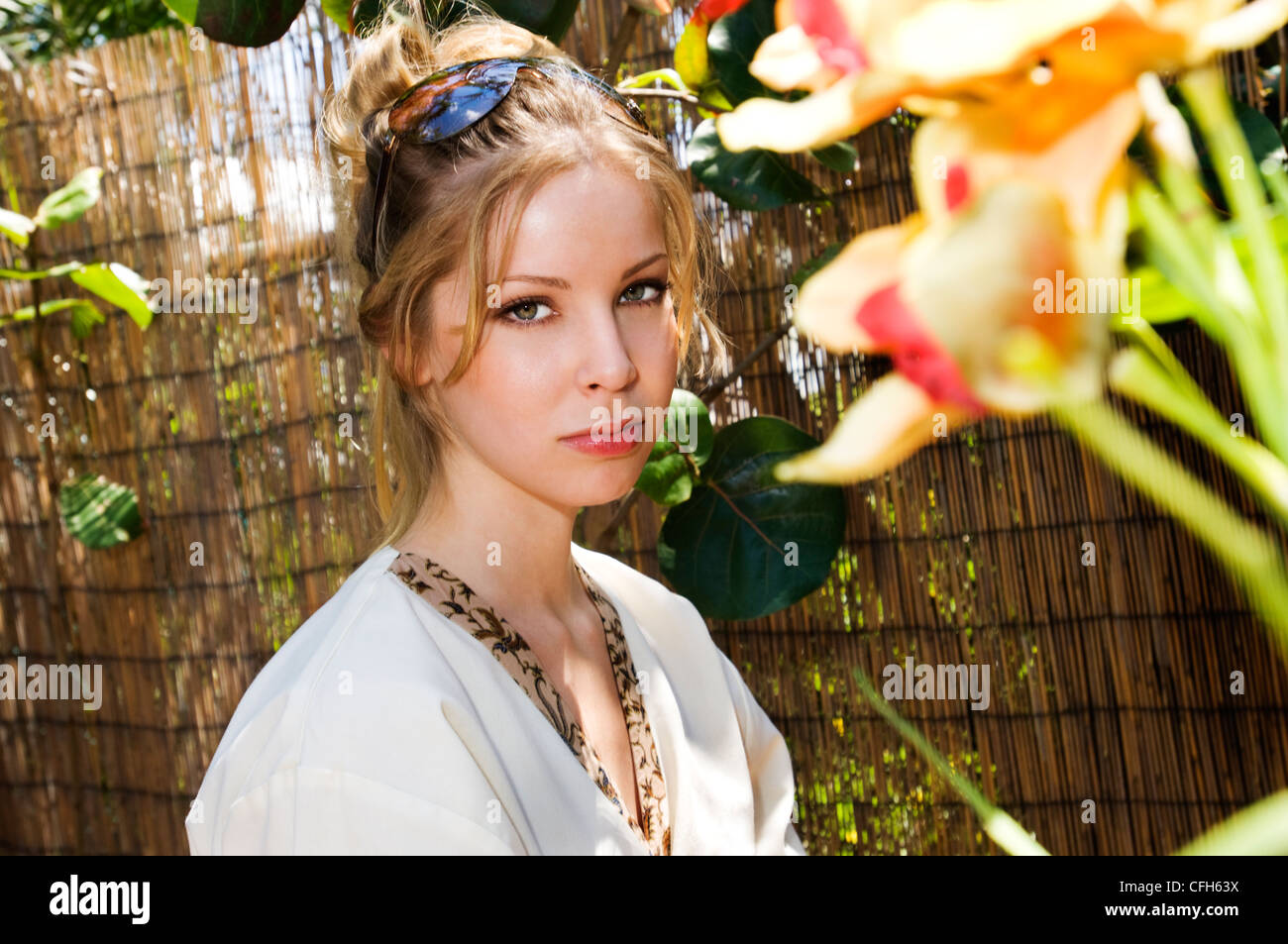 Melissa at the Balinesian Spa Retreat. Young blonde girl getting spa ...