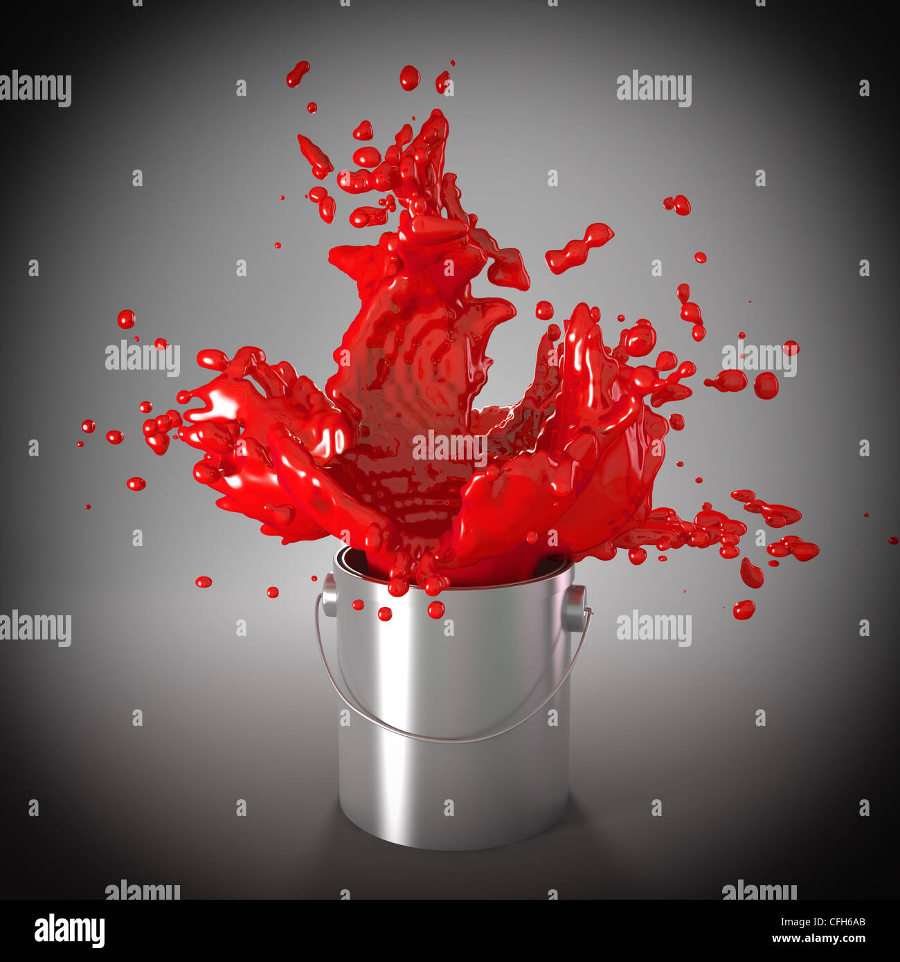 explosion of paint color in metal can Stock Photo - Alamy