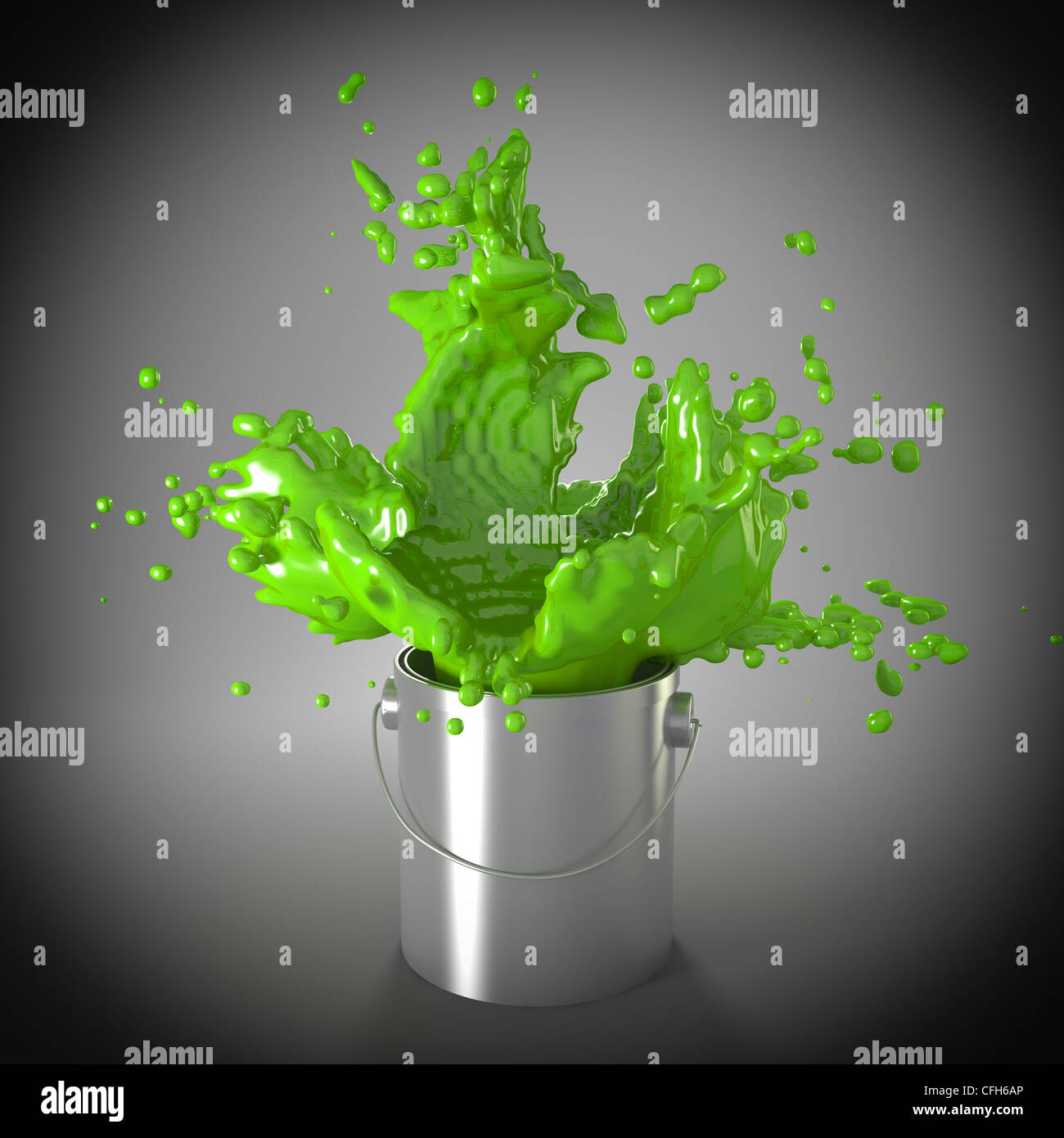 explosion of paint color in metal can Stock Photo - Alamy