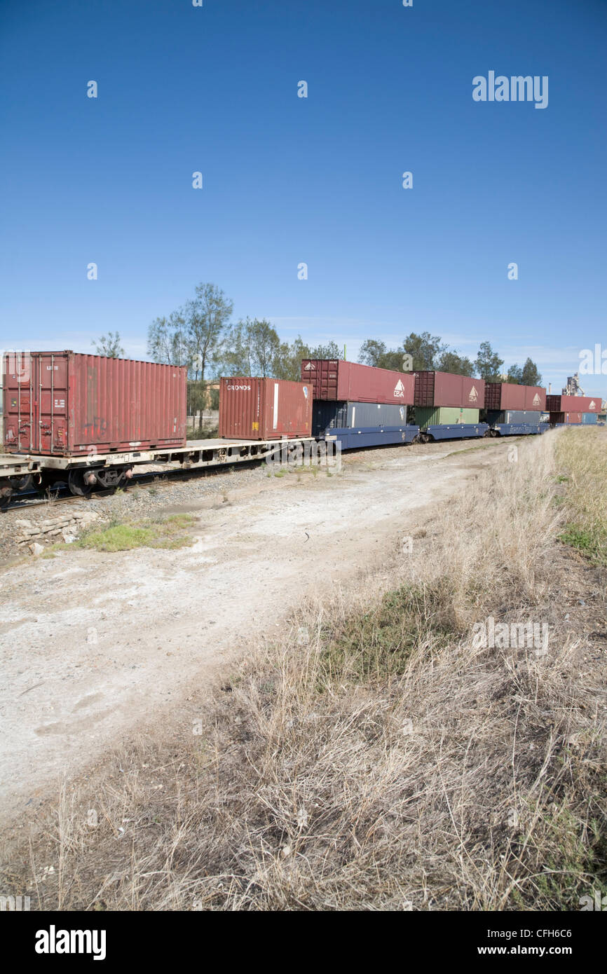 Rail Freight Trains. Adelaide, Australia Stock Photo - Alamy