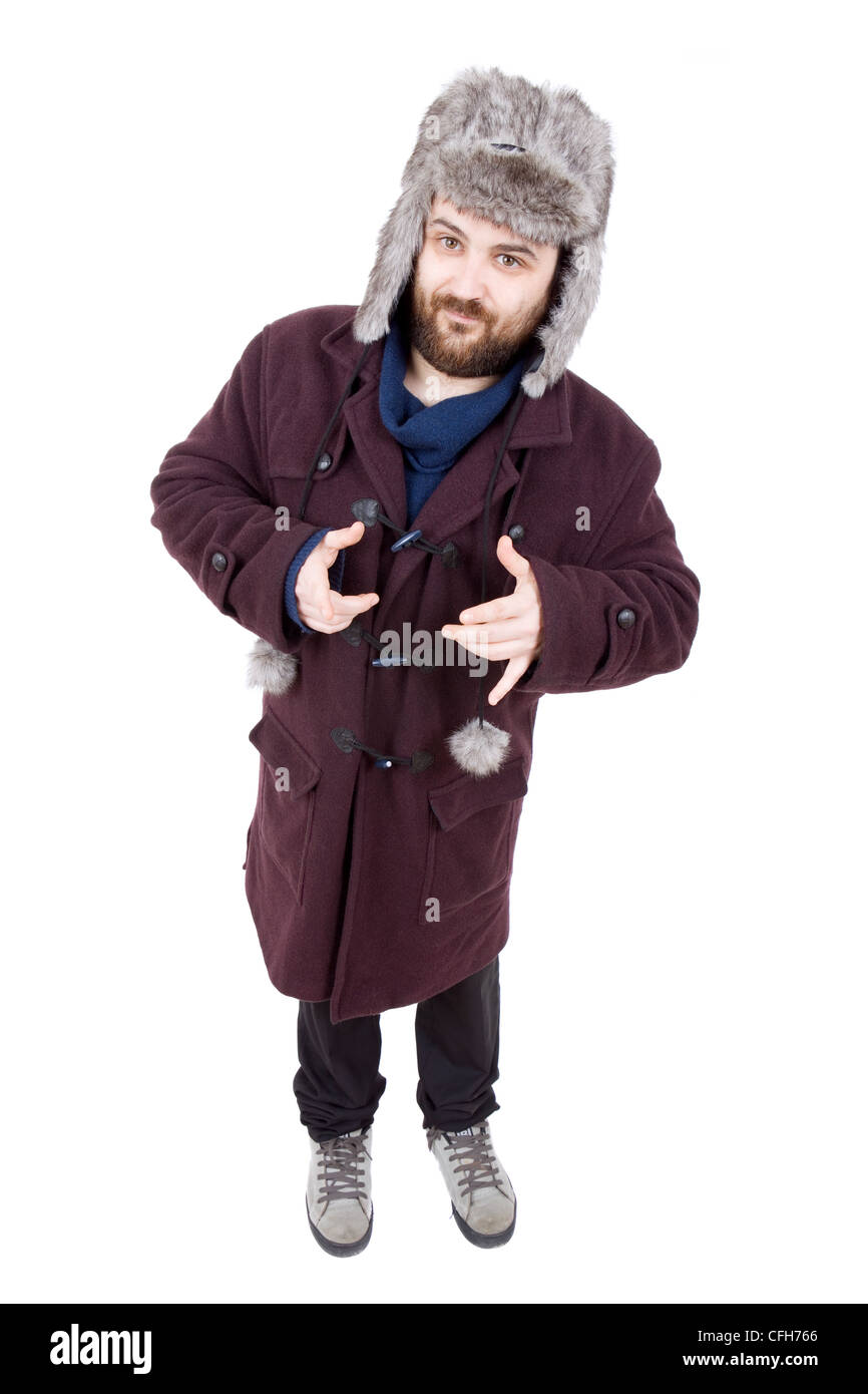 young casual silly man full body isolated on white Stock Photo - Alamy