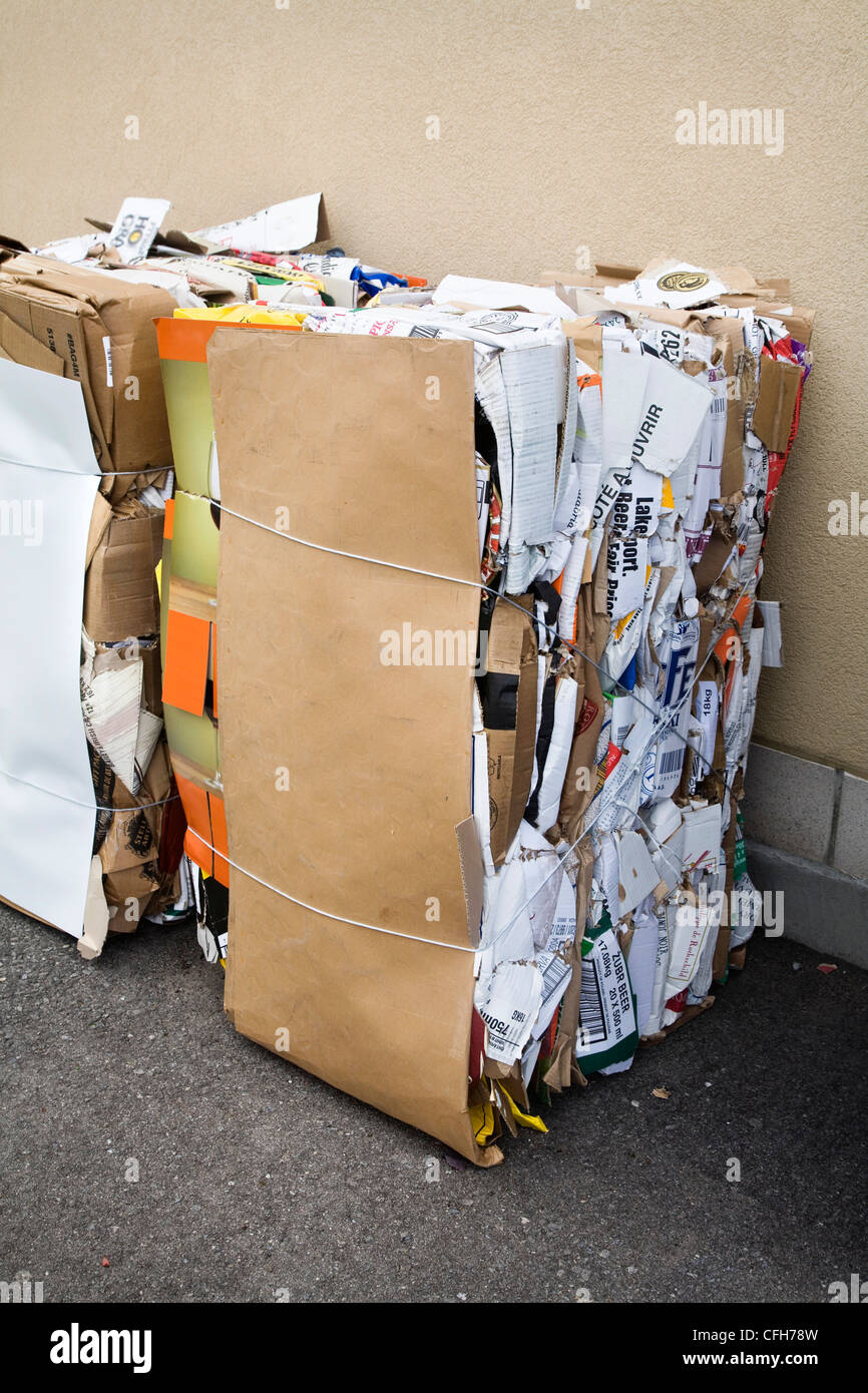 Cardboard Ready for Recycling Stock Photo - Alamy