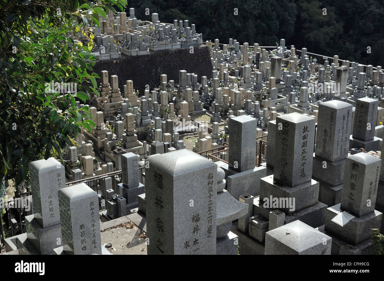 Japanese cemetery, Kyoto, Japan Stock Photo - Alamy