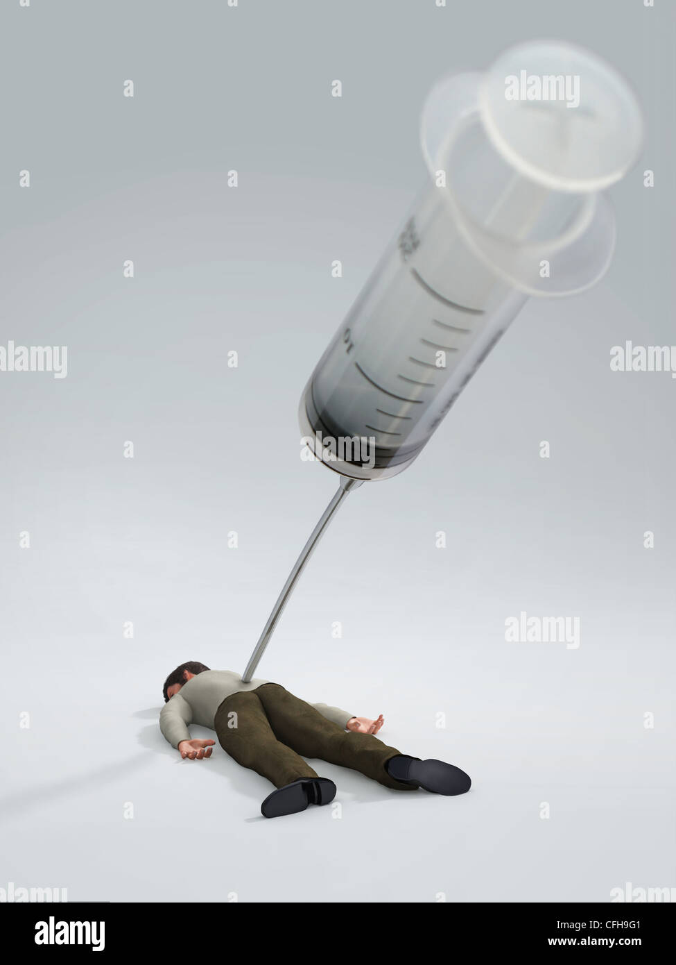 man killed by a syringe Stock Photo - Alamy