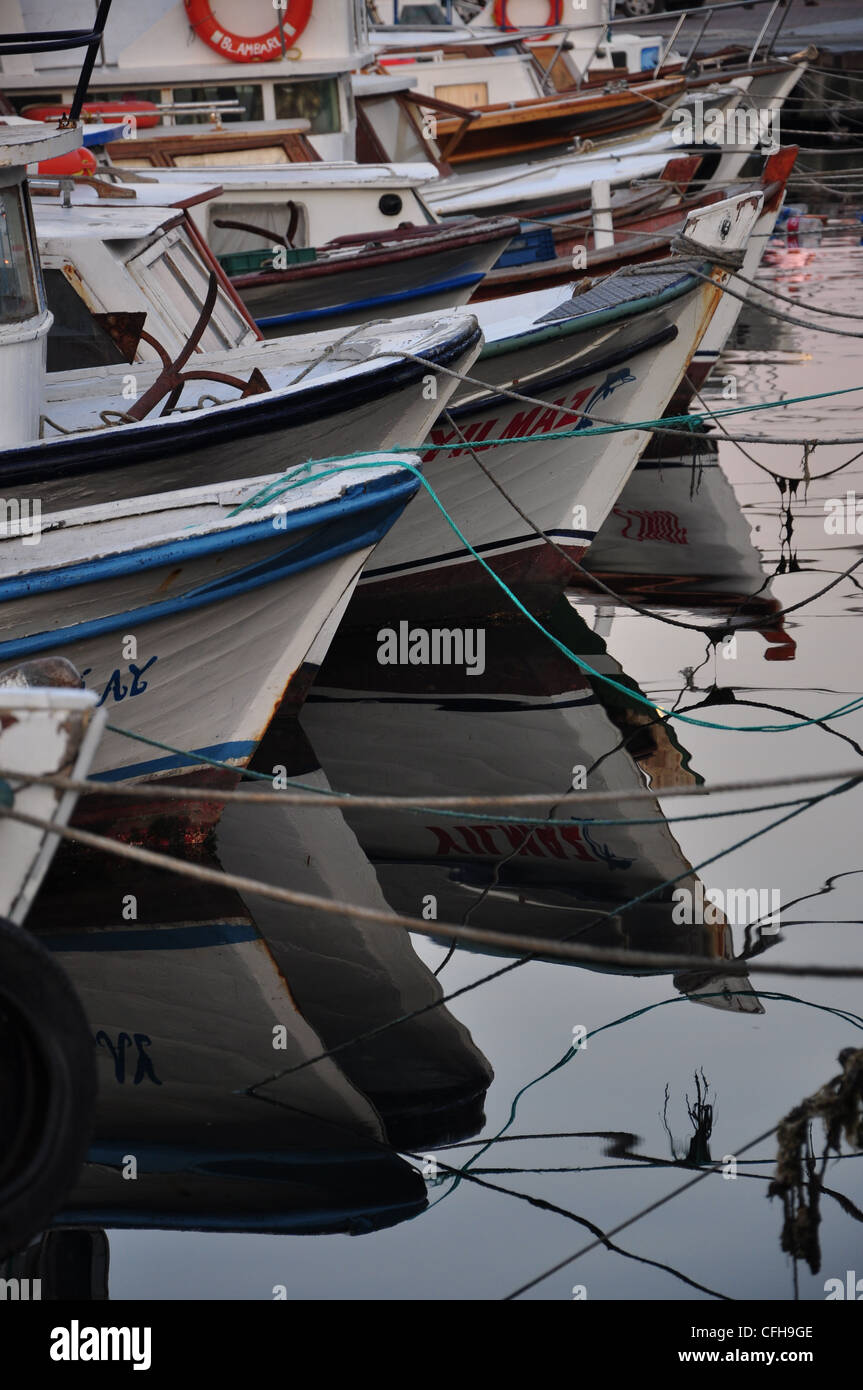 Mirror Image Reflection of Boats Stock Photo - Alamy