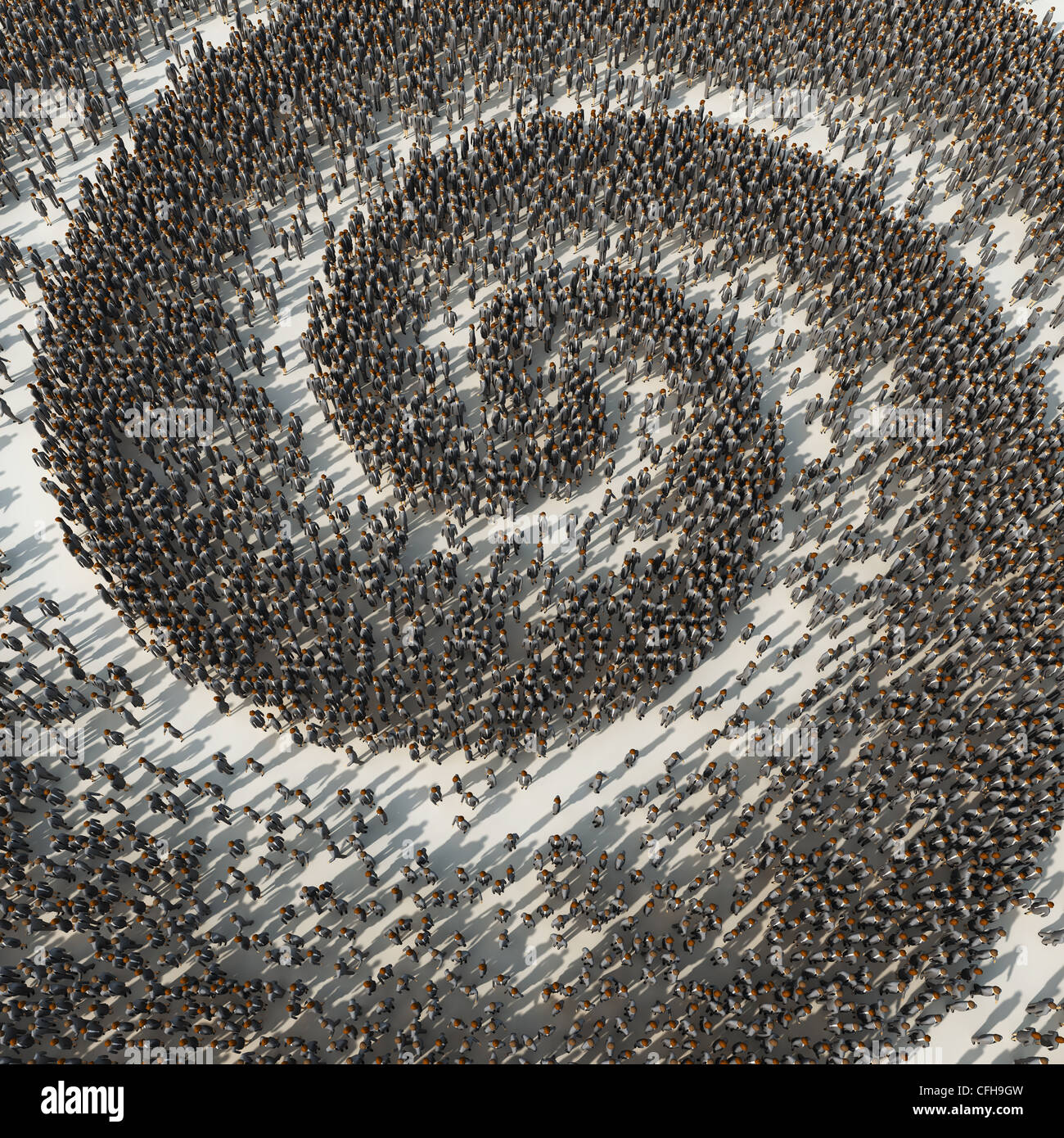 spiral crowd pattern Stock Photo - Alamy