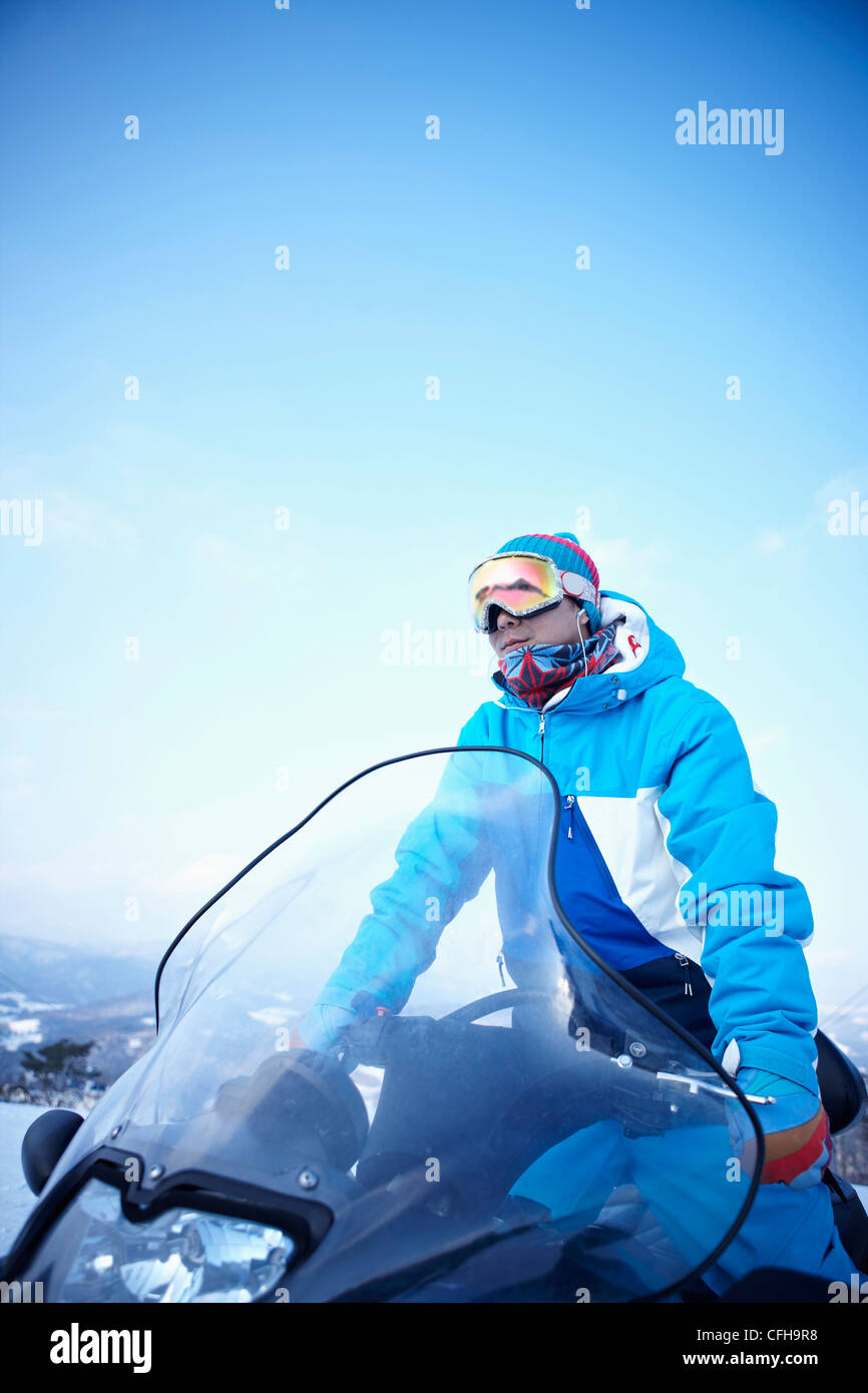 The man riding on the rescue car Stock Photo - Alamy