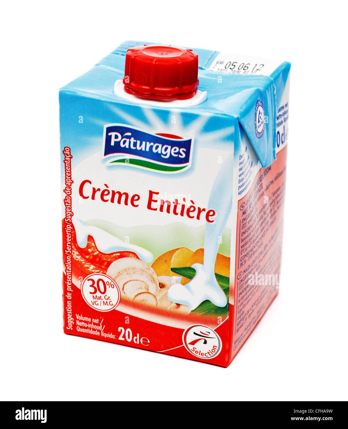 French cream carton Stock Photo - Alamy