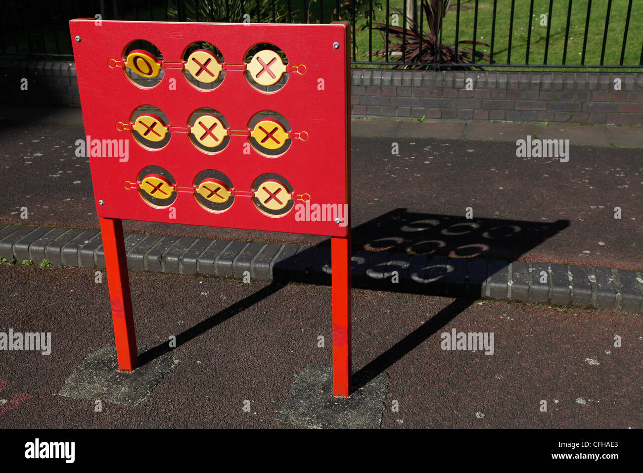 Nought and crosses game in a playground in London, UK Stock Photo - Alamy