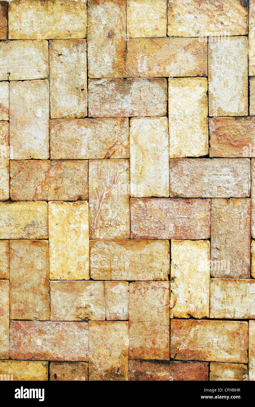 golden brick wall background Stock Photo - Alamy