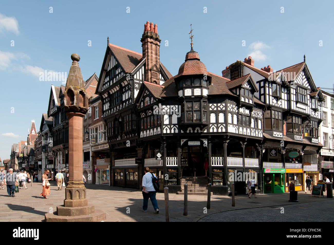 Chester Cross at the junction of Eastgate Street,Watergate Stree t ...