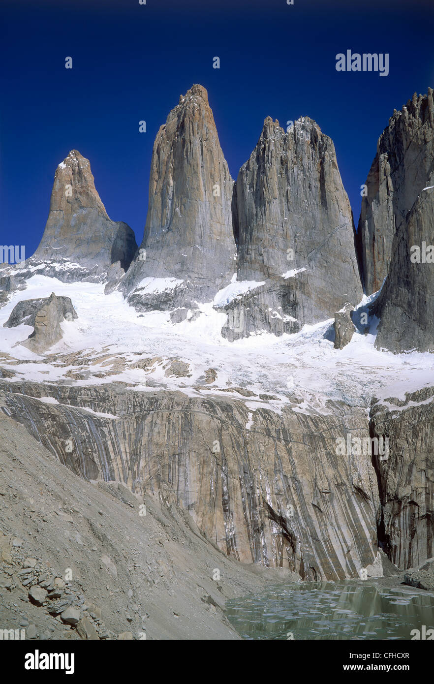 South, Central and North granite towers of Torres del Paine National ...