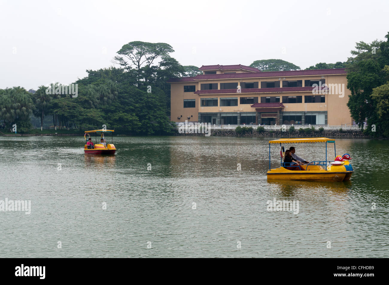 Boating on the lake Stock Photo - Alamy