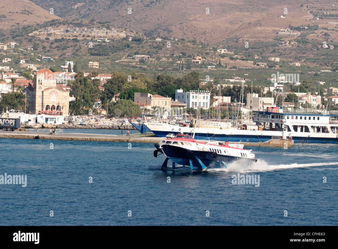 Greek island hydrofoil hi-res stock photography and images - Alamy