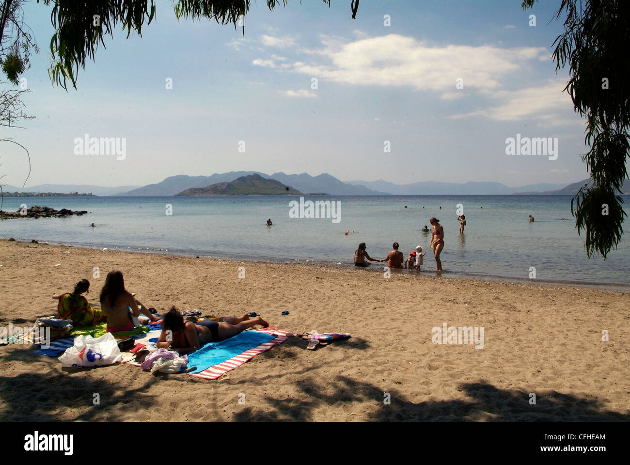 GREECE Athens. The Saronic Gulf Aegina Island Beach Marathonas Bay ...