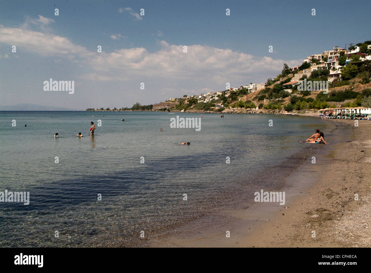 Marathonas beach aegina hi-res stock photography and images - Alamy