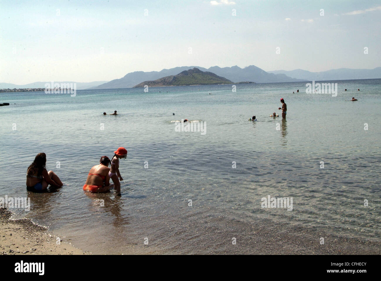 GREECE Athens. The Saronic Gulf Aegina Island Beach Marathonas Bay ...