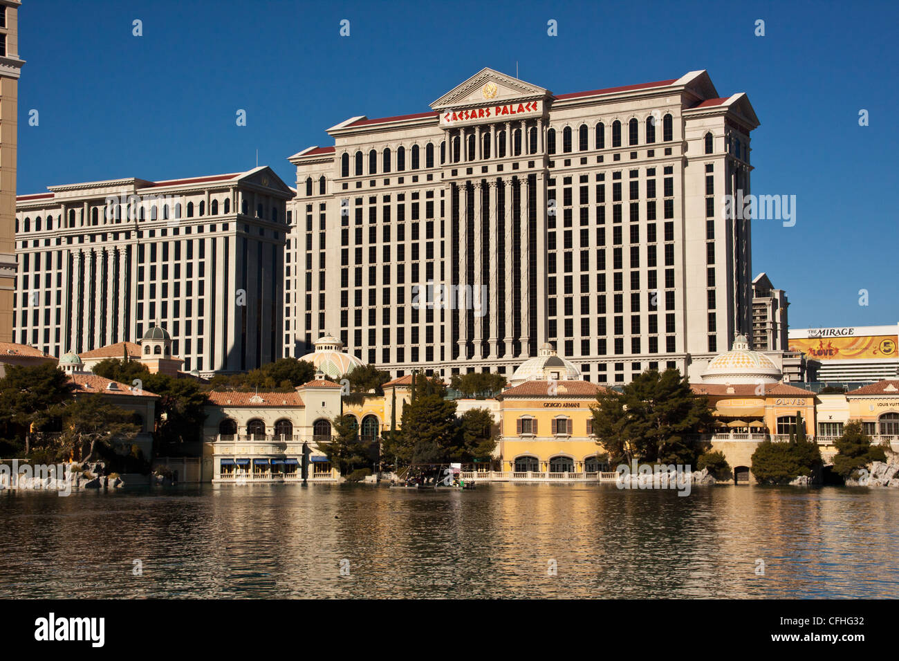 Exterior view of caesars palace hotel and casino hi-res stock ...